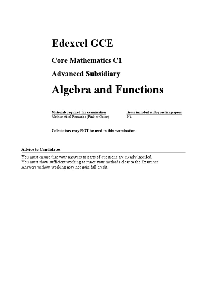 Algebra and Functions Graphs | PDF | Cartesian Coordinate System ...