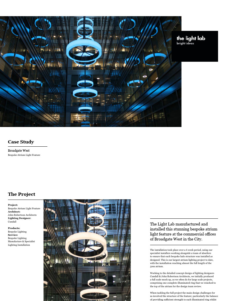 Case Study: Broadgate West | PDF | Lighting | Design
