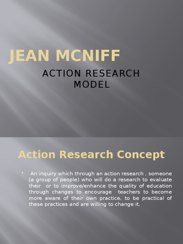 Jean Mcniff Model | PDF | Action Research | Evaluation