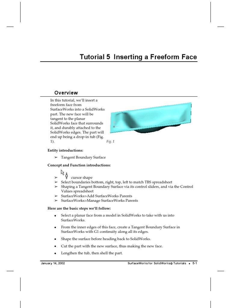Freeform Face Tutorial for SolidWorks | PDF | Tab (Gui) | Spreadsheet