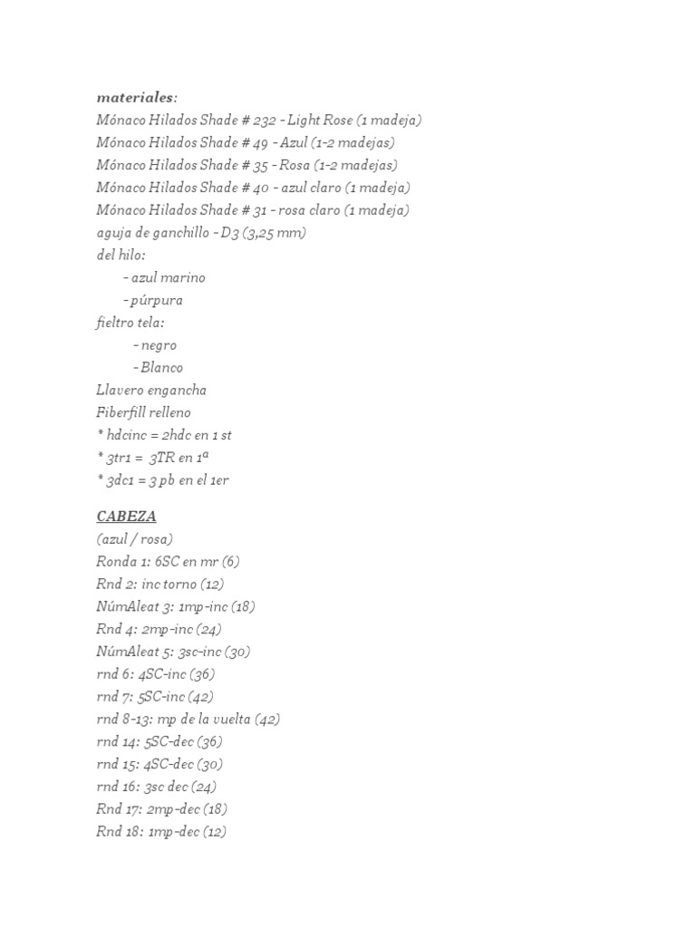 Stitch | PDF | Amigurumi | Tejidos