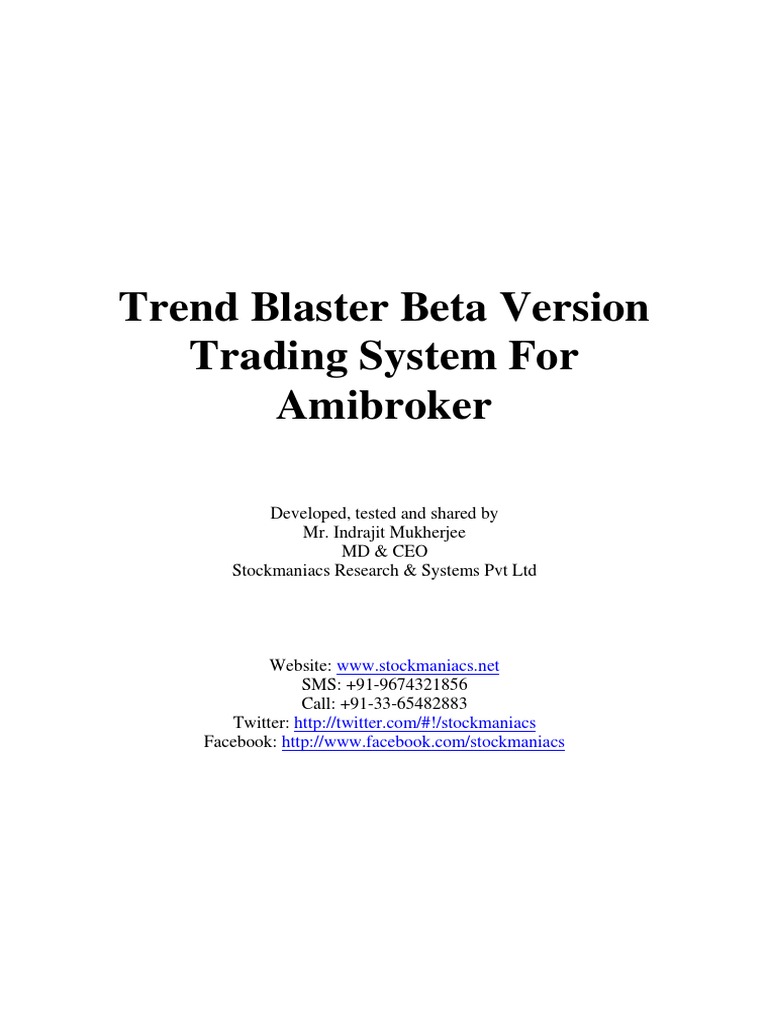 Trend Blaster Beta Trading System | PDF | Algorithmic Trading ...