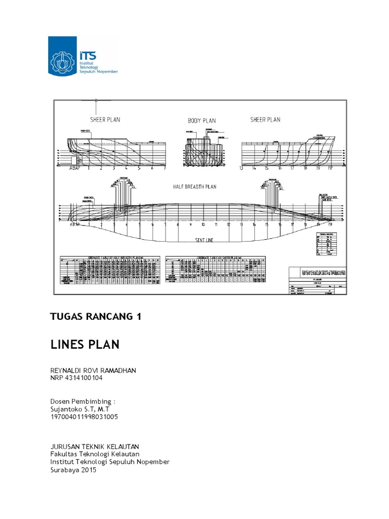Tugas Rancang 1: Lines Plan 2015 | PDF