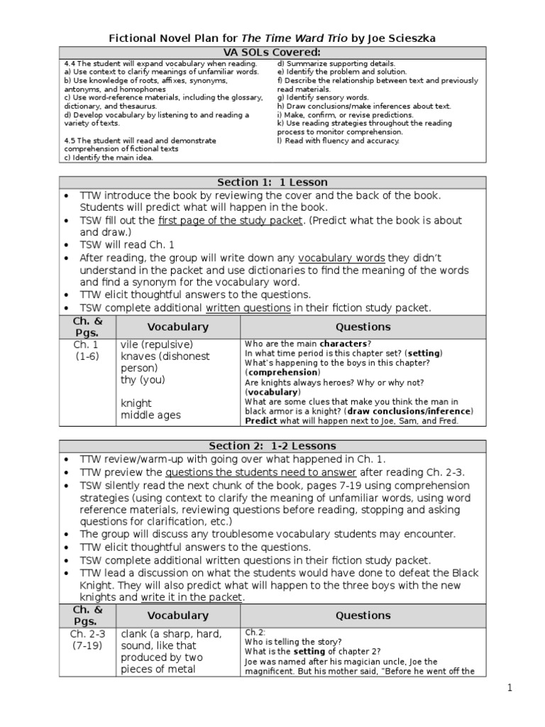 The Time Warp Trip (Teacher Plans) | PDF | Reading Comprehension | Learning