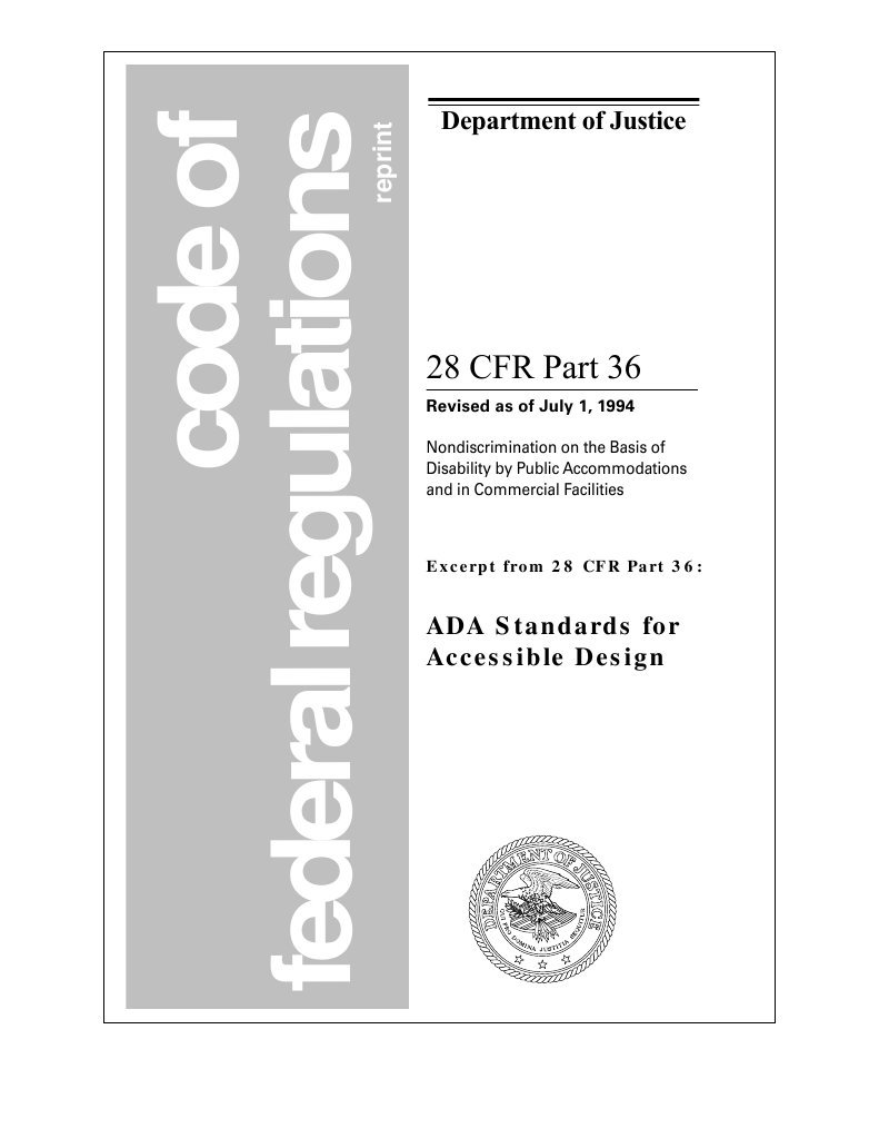 ADA Standard 1994 | PDF