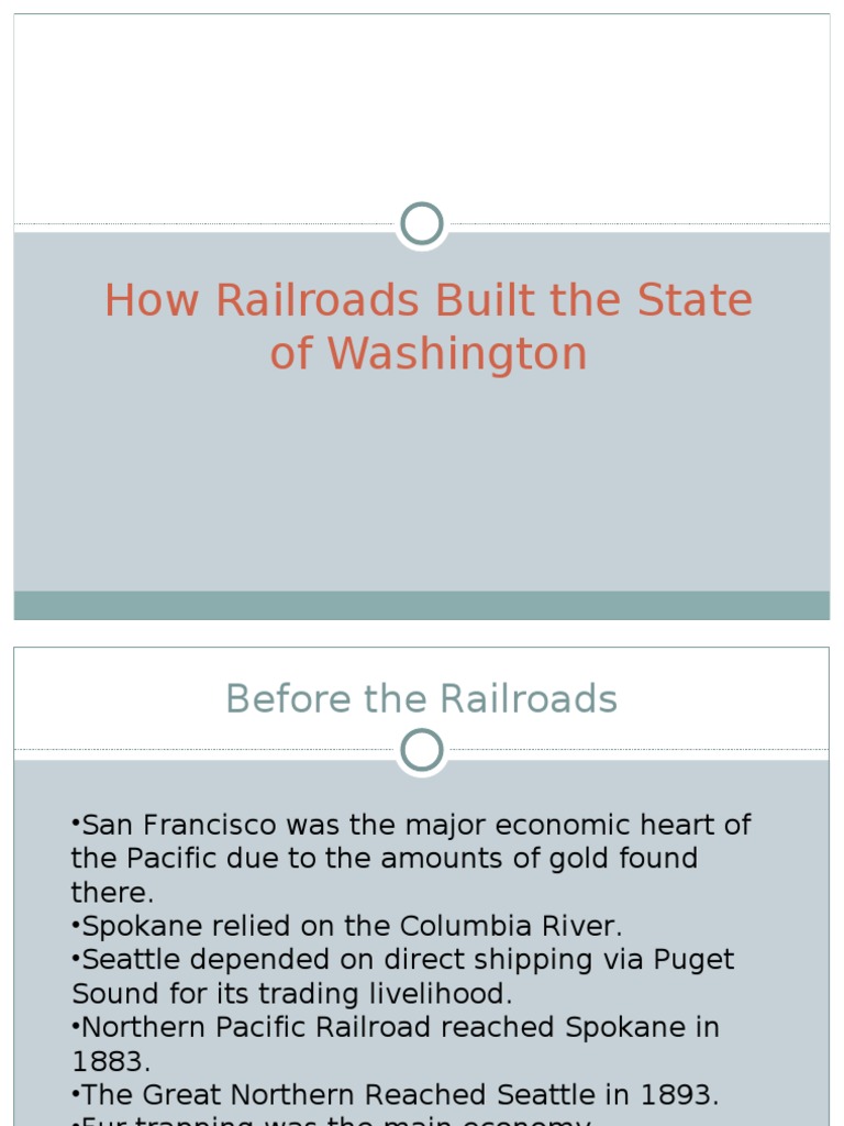 Spokane and Seattle: Railroads' Impact | PDF | Spokane | Washington (State)