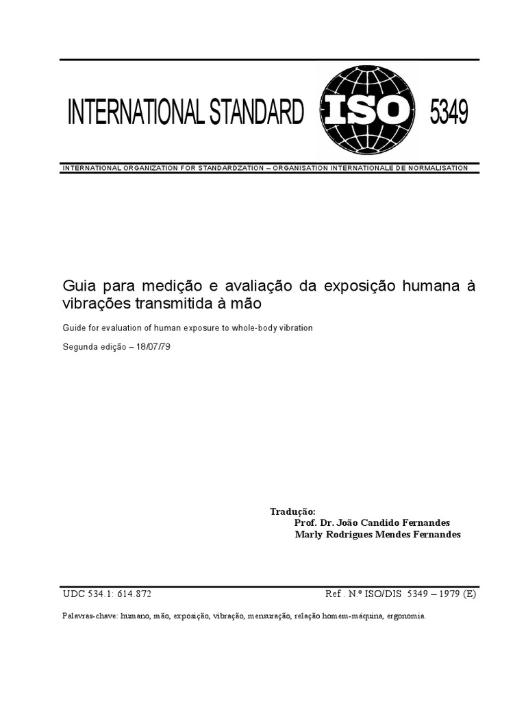 Iso 5349 | PDF | Acelerômetro | Frequência