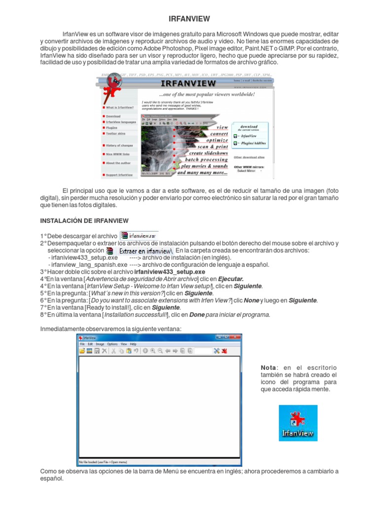 Manual Irfanview | PDF | Ventana (informática) | Point and Click