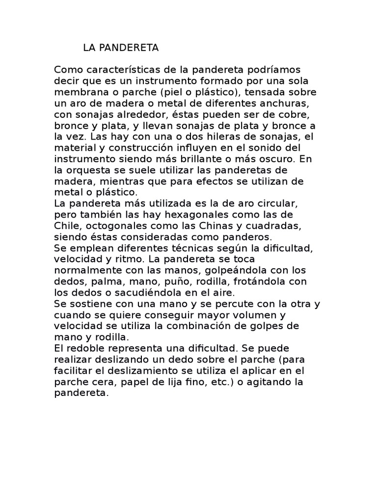 Pequeña Percusion | PDF | Instrumentos de percusión | Instrumentos ...