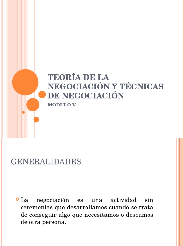 NEGOCIACION | PDF | Negociación | Conflicto (proceso)