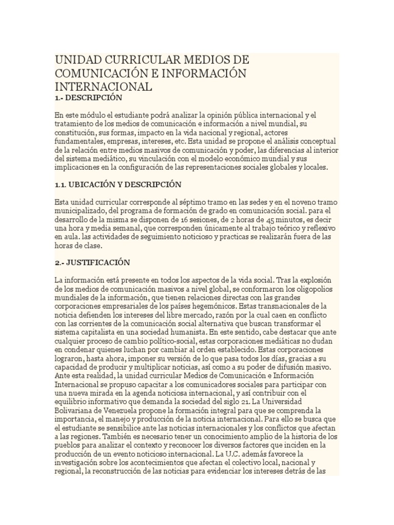 Análisis de Medios Internacionales en Educación | PDF | Medios de ...