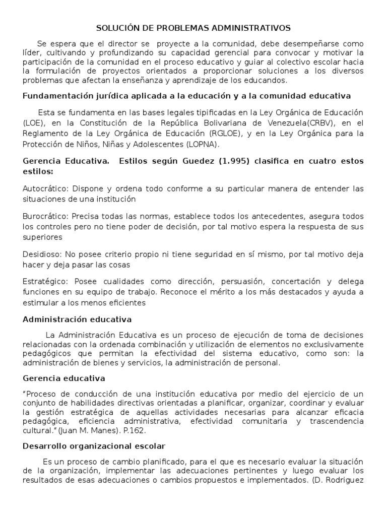 Solución de Problemas Administrativos | PDF | Toma de decisiones ...