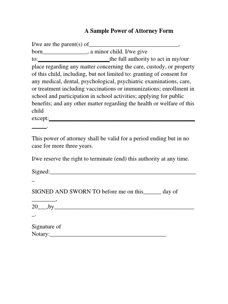 Carta Poder Version en Ingles | PDF