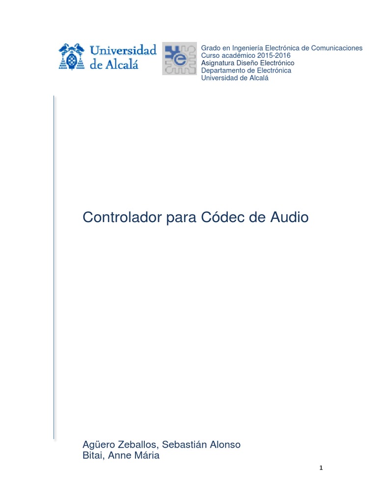 Controlador de Codec de Audio para Una FPGA | PDF | Latencia ...