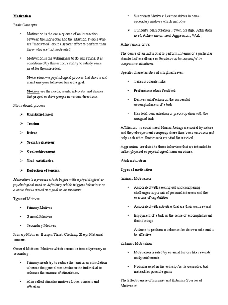 Motivation Psychology | PDF | Goal Setting | Motivation