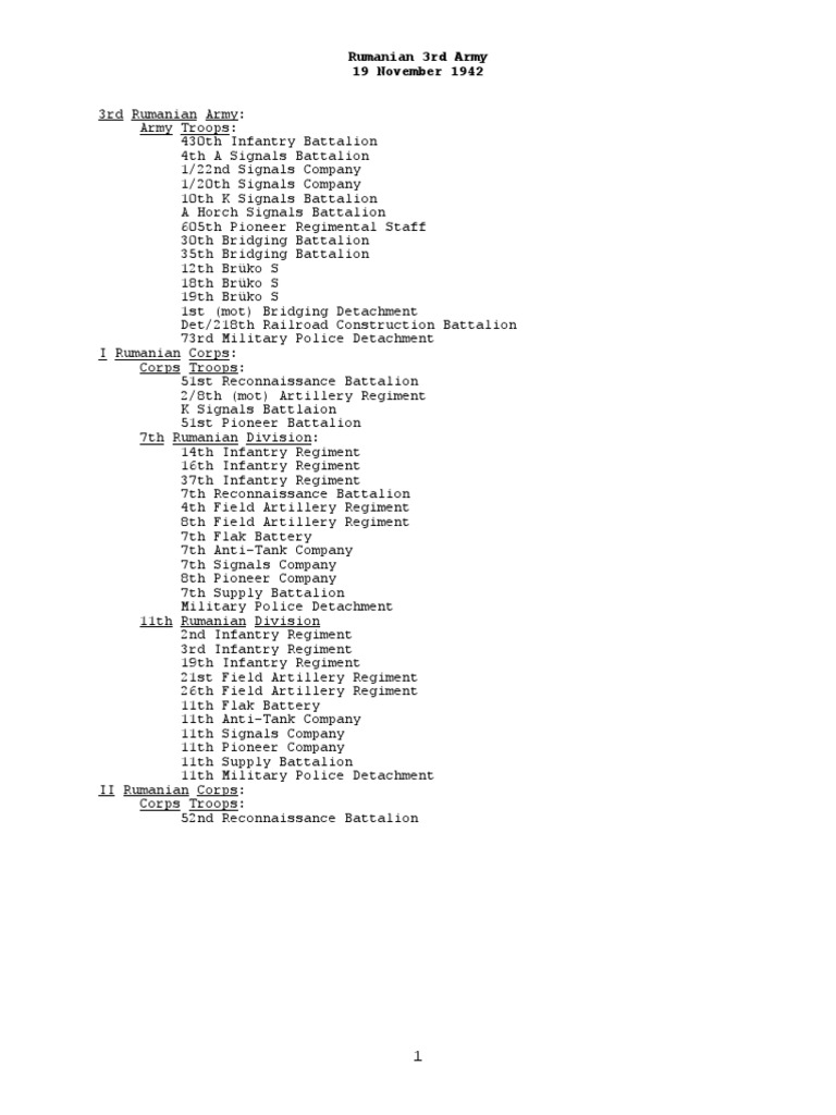 WWII Orbat | PDF | Regiment | Battalion