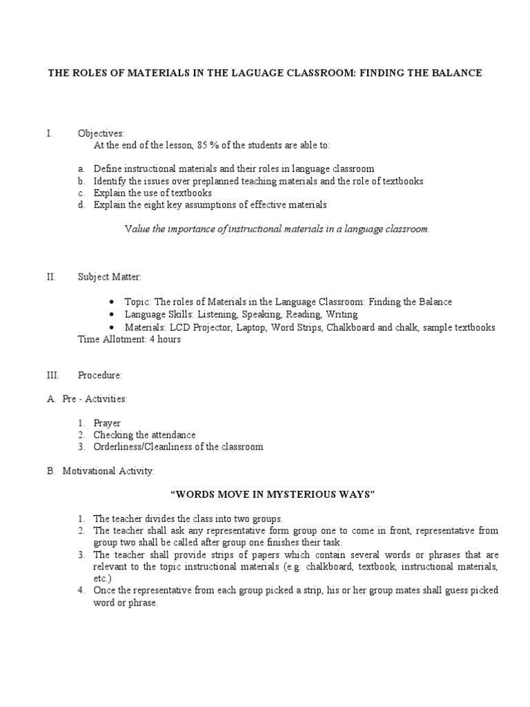 Lesson Plan Rio | PDF | Teachers | Question