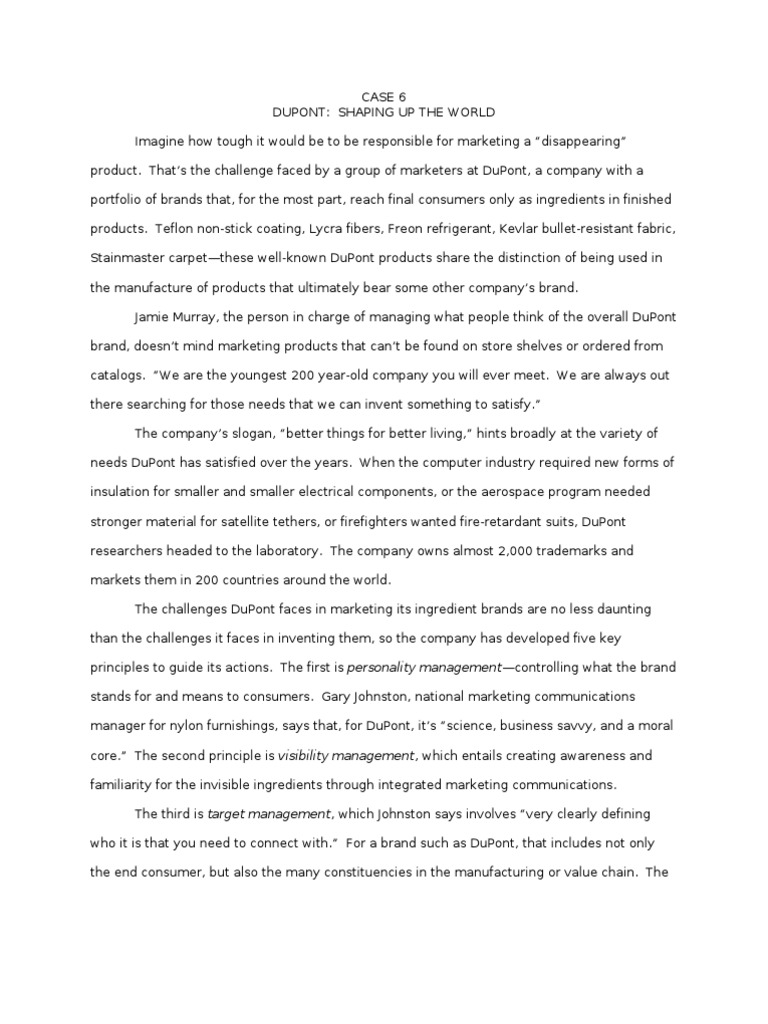 Dupont | PDF | Du Pont | Brand