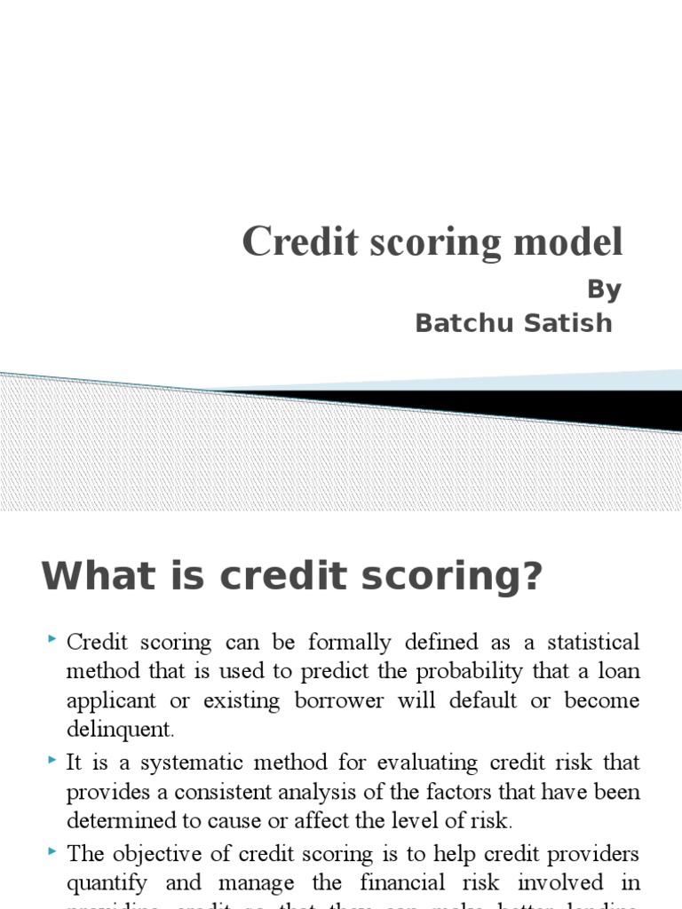 Credit Scoring Model | PDF | Credit Score | Credit (Finance)
