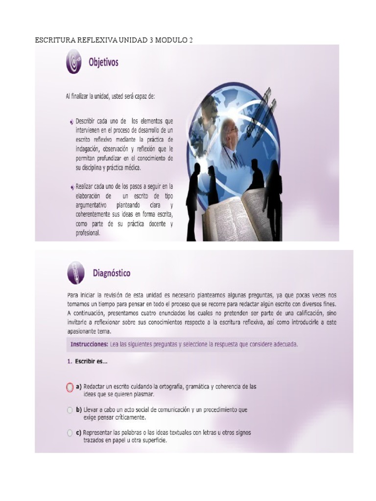 U - 3 - Escritura Reflexiva | PDF