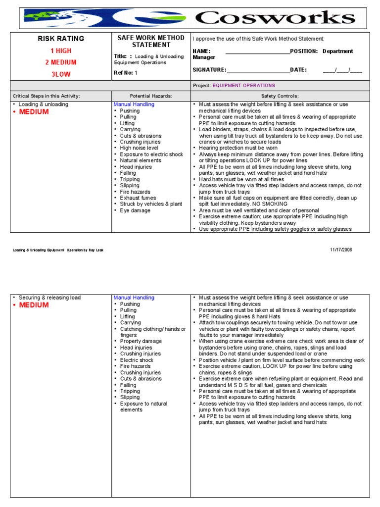 Loading Unloading Equip | Download Free PDF | Personal Protective ...