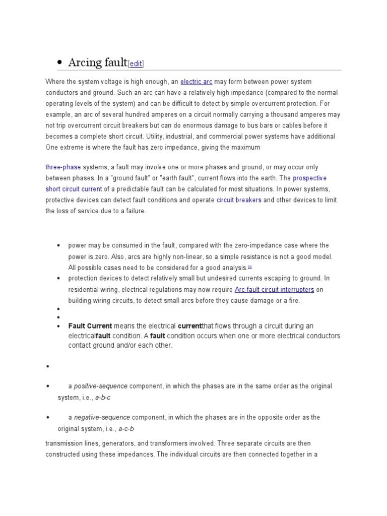 Arcing Fault: Electric Arc | Download Free PDF | Physical Quantities ...