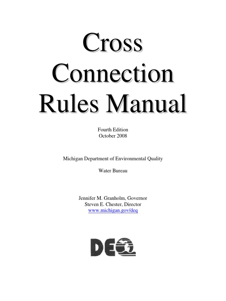 Cross Connection Manual | PDF | Water Supply Network | Valve
