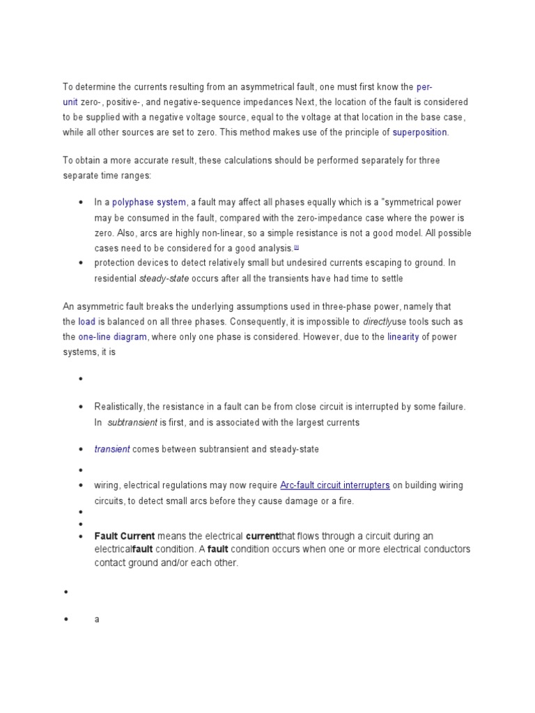 Per-Unit Superposition: Fault Current Means The Electrical Currentthat ...