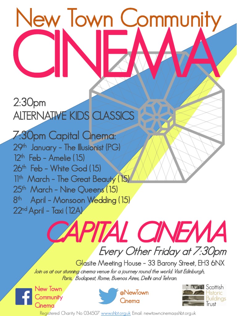 New Town Community Cinema Schedule | PDF