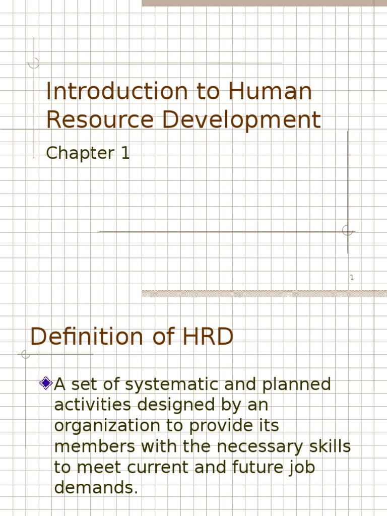 Introduction To Human Resource Development | PDF | Human Resource ...