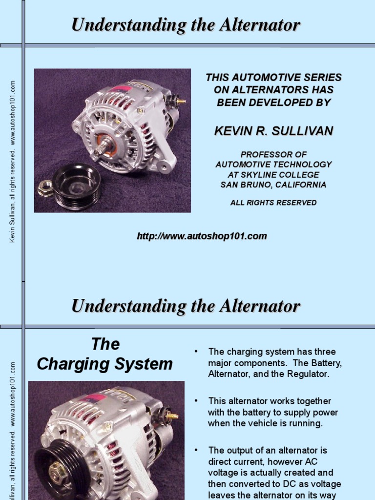 Alternator Presentation Download Free Pdf Rectifier Diode