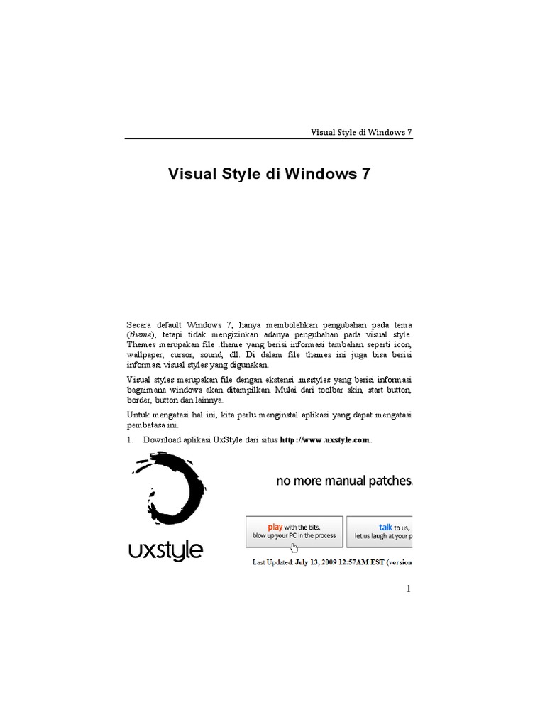 Visual Style Windows 7 | PDF