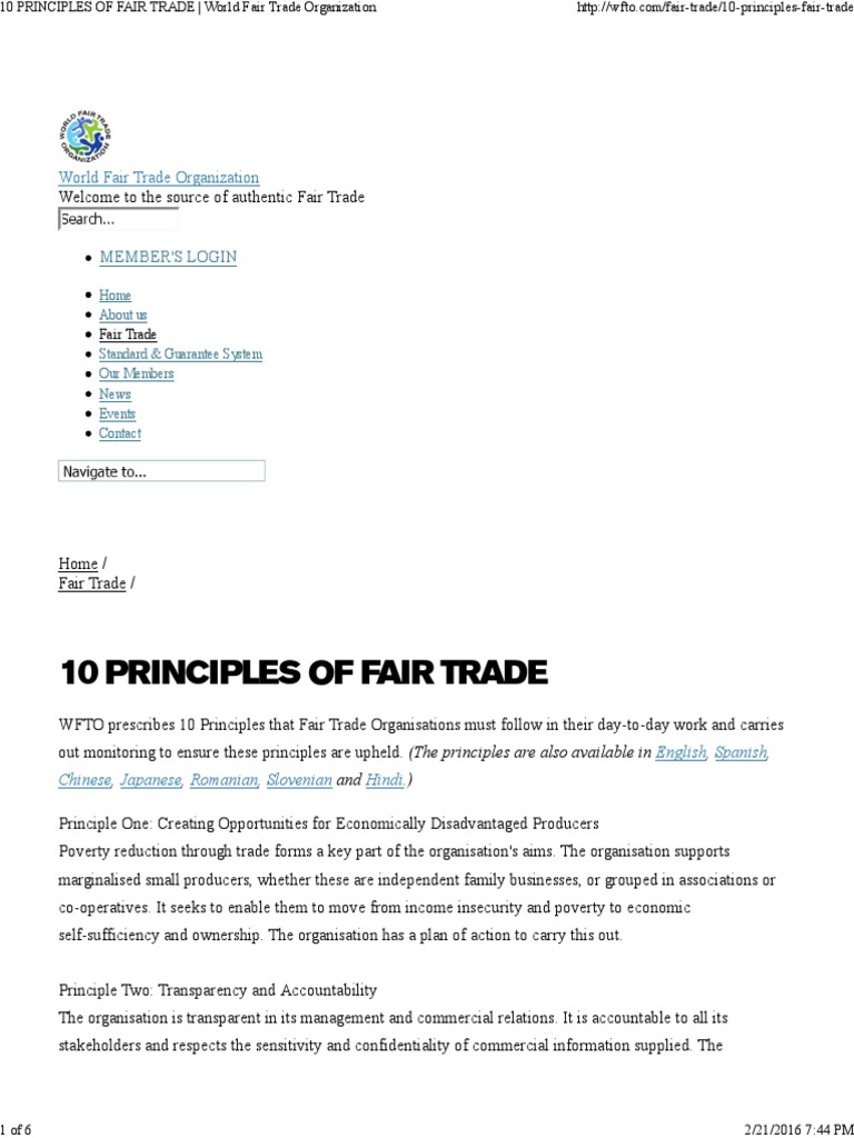 World Fair Trade Organization | PDF | Fair Trade | Equal Pay For Equal Work