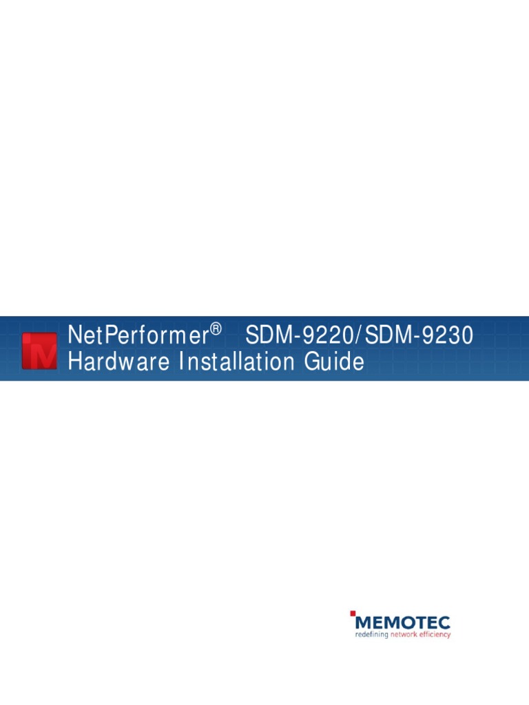 Netperformer Sdm-9220/Sdm-9230 Hardware Installation Guide | PDF | Technical Support ...
