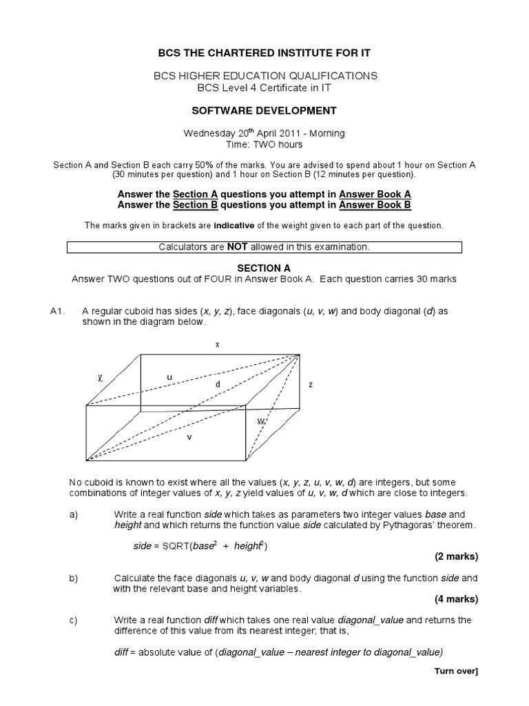 Bcs Higher Education Qualifications BCS Level 4 Certificate in IT | PDF ...
