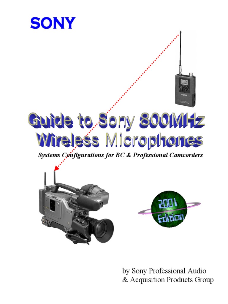 Guide To Sony 800MHz Wireless Microphones | PDF | Microphone | Video