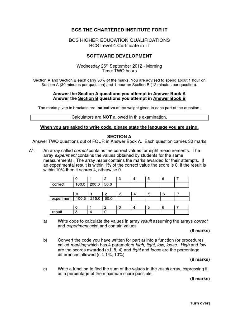 Bcs Higher Education Qualifications BCS Level 4 Certificate in IT | PDF ...