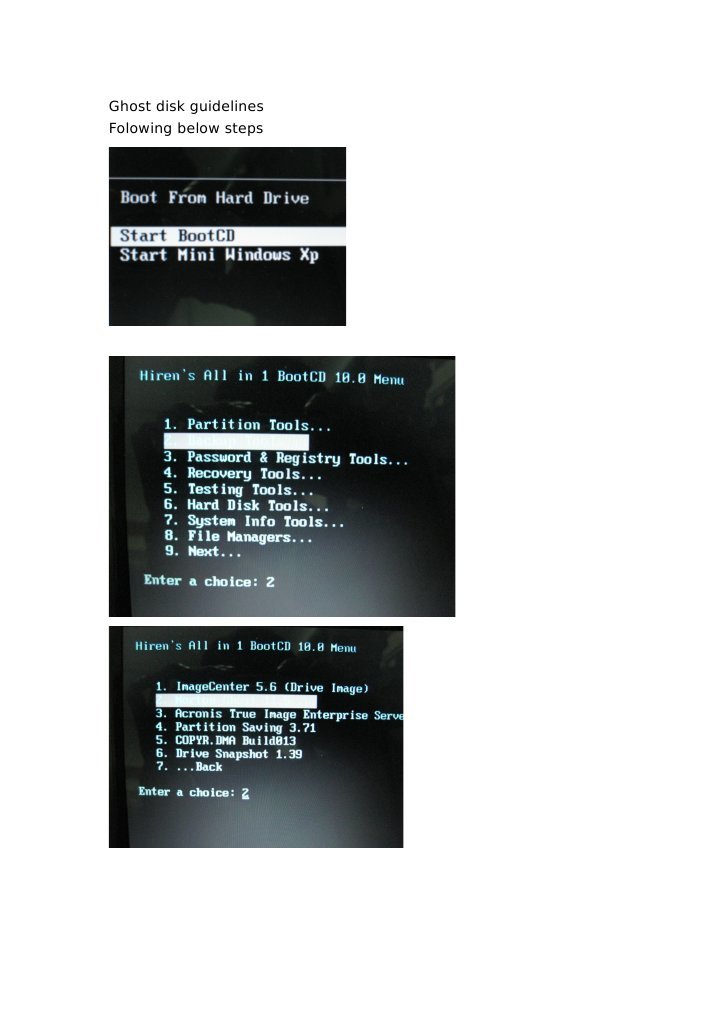 Ghost Disk Guidelines | PDF