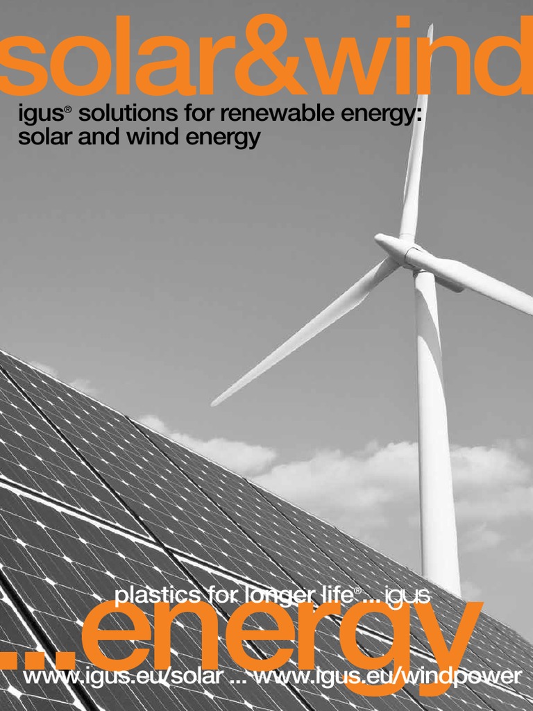Energy: Igus Solutions For Renewable Energy: Solar and Wind Energy ...
