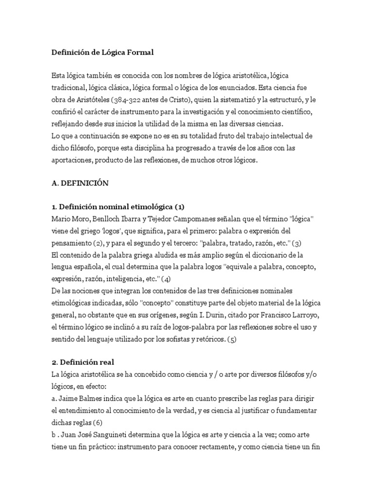 Definición de Lógica Formal | Razón | Verdad
