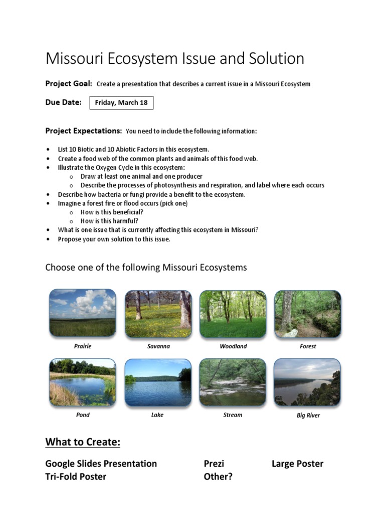 Missouri Ecosystem Issues & Solutions Guide | PDF