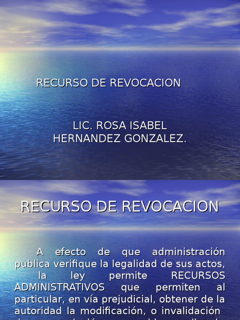 Recurso de Revocación: Fundamentos Legales y Procedimiento para ...