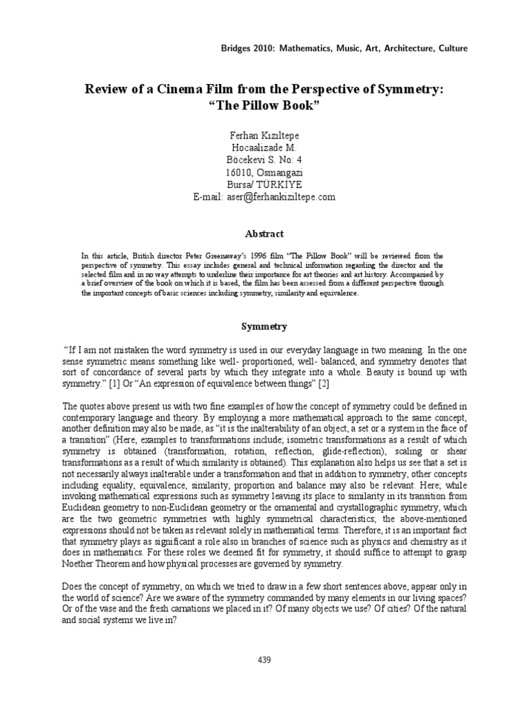 Symmetry in Film PDF | PDF | Symmetry | Geometry