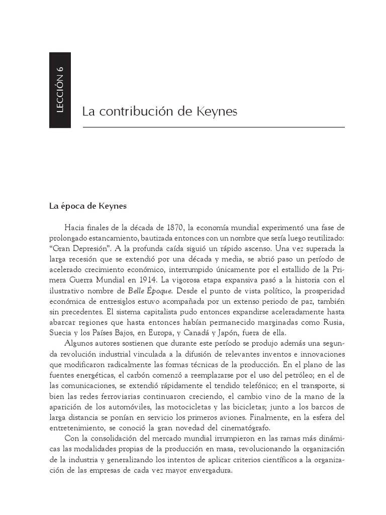 Siete Lecciones de Historia Del Pensamie Kicillof Axel Lecci N 6 | PDF | John Maynard Keynes ...
