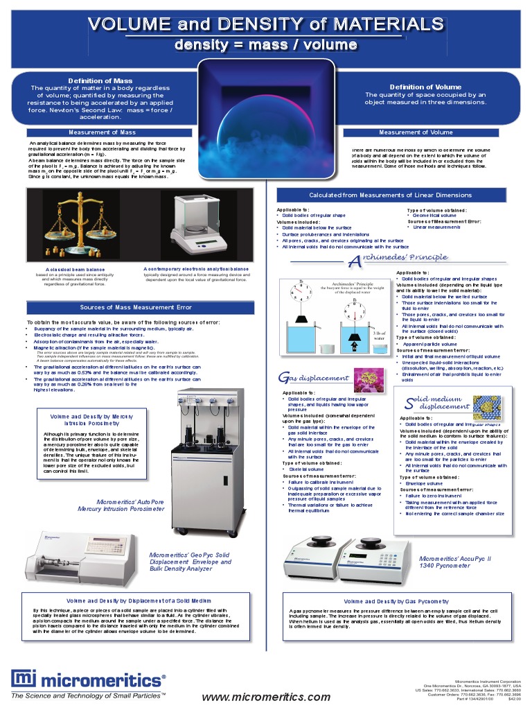 Volume and Density Measurement Techniques | PDF | Buoyancy | Density