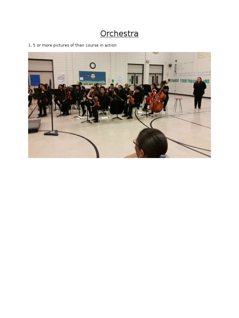 Orchestra Classes Overview and Instructor | PDF | Language Arts ...
