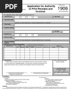 BIR Form 1906 - Application For ATP | PDF | Receipt | Invoice