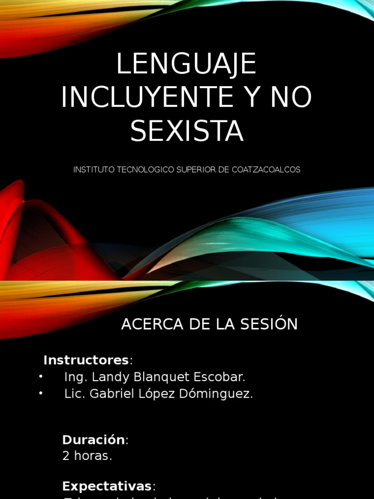Lenguaje Incluyente y No Sexista | Sexismo | Mujer