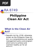 RA 8749 - PhilippineCleanAirAct - Engr. CARAMOAN - 092022 - Revised | PDF