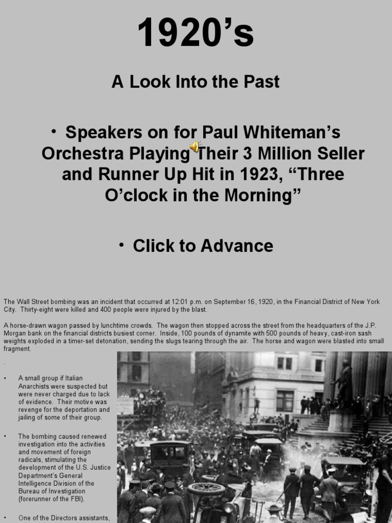 1920s Historical Events and Highlights | PDF